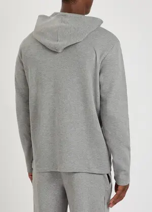 BOSS Waffle Cotton-blend Hooded Sweatshirt