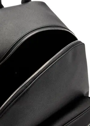BOSS Saffiano Leather Backpack With Logo Detail