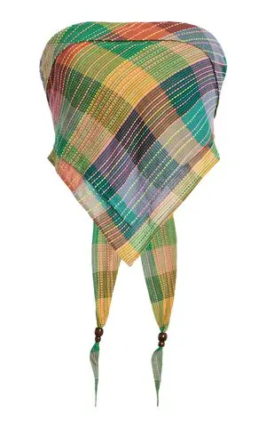 BOTEH Echo Cotton Handkerchief Top With Scarf Overlay