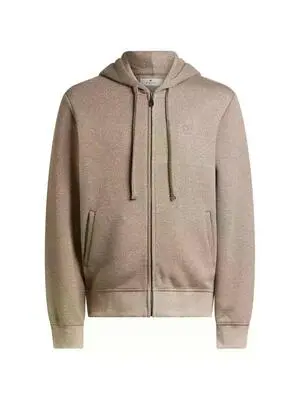 Etro Knit Jacquard Hooded Sweatshirt With Arnica Motif - Neutrals