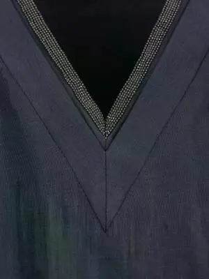 Brunello Cucinelli Rolled Cuff T-shirt With Monili Trim
