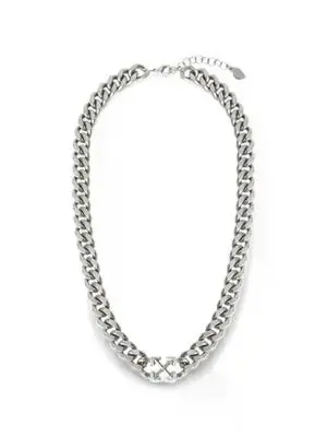 Off-White Arrows Curb-chain Necklace - Silver