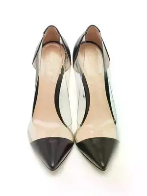 GIANVITO ROSSI Plexi Pointed-toe Pumps - Black
