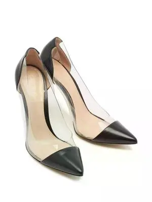 GIANVITO ROSSI Plexi Pointed-toe Pumps - Black