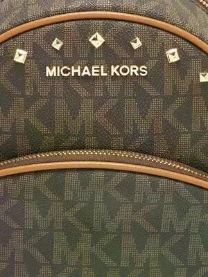 Michael Kors Abbey Studded Monogram Backpack