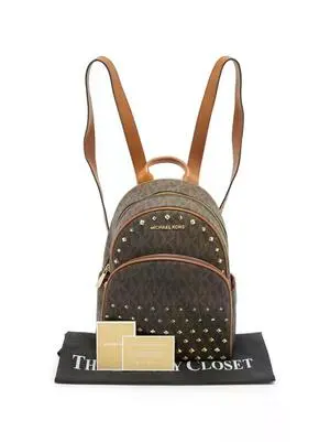 Michael Kors Abbey Studded Monogram Backpack