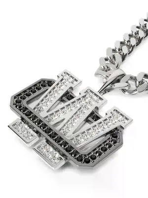 Off-White Bling Strass Curb Chain Necklace