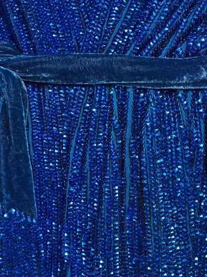 Retrofete Gabrielle Sequin Wrap Midi Dress