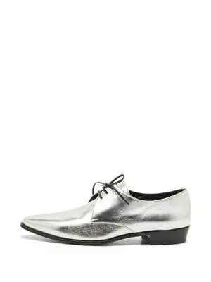 Celine Lace-up Oxford Shoes - Silver