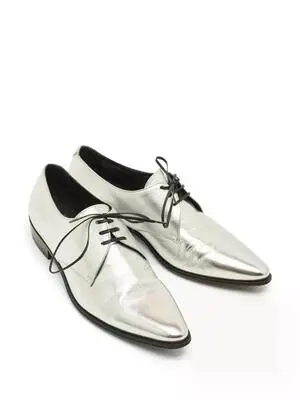 Celine Tone Metallic Lace-up Oxford Shoes