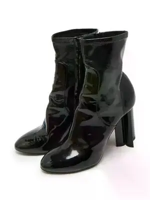 Saint Laurent Silhouette Flower-cut Ankle Boots