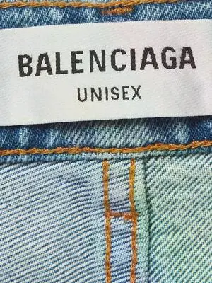 Balenciaga Distressed Light Wash Denim Jeans