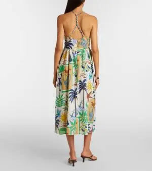Velvet By Graham & Spencer Leyla Printed Cotton Midi Dress
