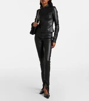 Gucci Leather Zip-up Jacket