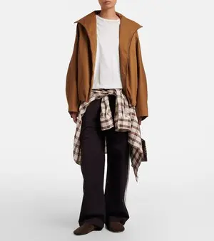 Citizens Of Humanity Aurora Cotton-blend Wide-leg Track Pants - Brown