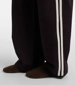 Citizens Of Humanity Aurora Cotton-blend Wide-leg Track Pants - Brown