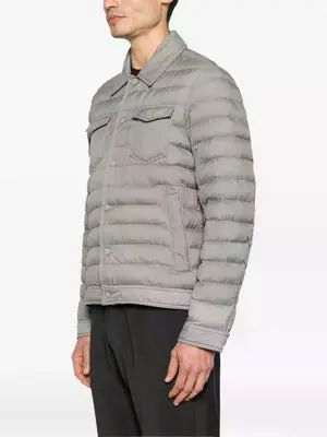 Herno Quilted Press-stud Jacket - Grey