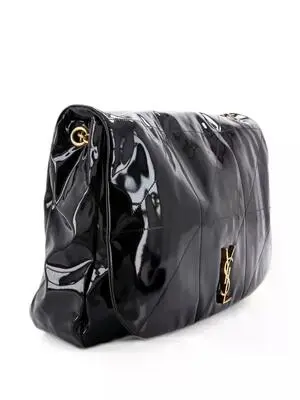 Saint Laurent Jamie 4.3 Quilted Patent Large Shoulder Bag - Black
