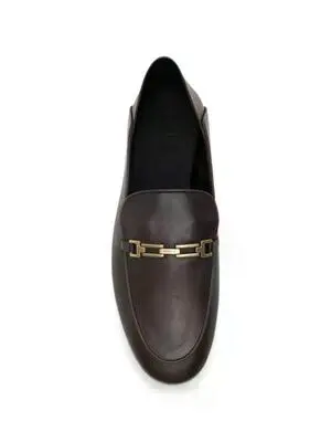 Bally Dark Smooth Grain Hardware Detail Loafers - Brown