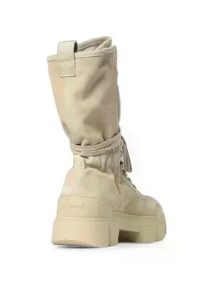 VIC MATIE Suede Lace-up Boots - Neutrals