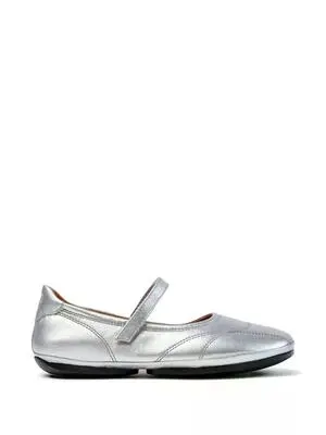 Camper Camper Right Nina Touch-Strap Ballet Flats Silver