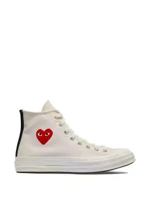 Play Comme Des Garcon X Converse Heart Hi-top Sneakers - Neutrals
