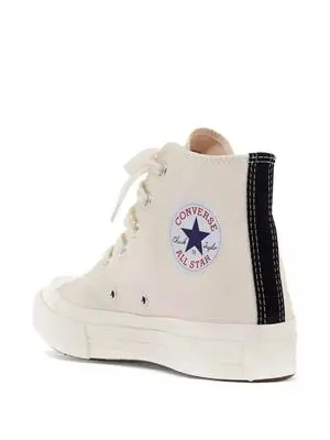 Play Comme Des Garcon X Converse Heart Hi-top Sneakers - Neutrals