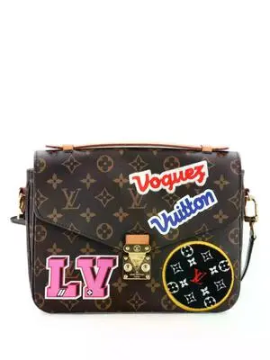 LOUIS VUITTON Pochette Metis Limited Edition Patches Monogram Canvas Crossbody Bag - Brown