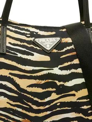 Prada Tessuto Animal-print Tote Bag