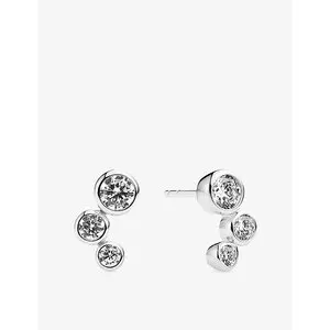 SIF JAKOBS Rhodium-plated Sterling Cubic Zirconia Stud Earrings - Silver