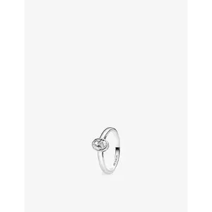 SIF JAKOBS Oval Zirconia Sterling Ring - Silver