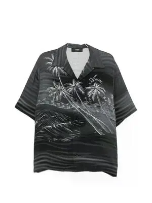 Amiri Palm Tree-print Shirt - Black