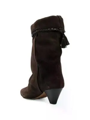 Isabel Marant Étoile Dalby Tassel Detail Braided Trim Boots - Brown