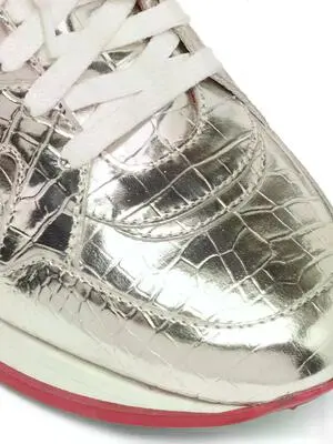JIMMY CHOO London Croc-embossed Sneakers