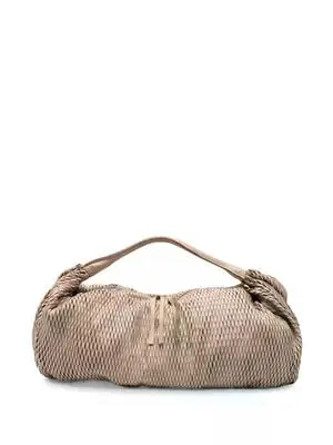 SOMMET Aura Rete Perforated Shoulder Bag - Neutrals