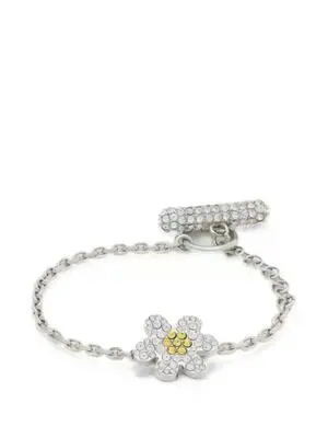 Marni Rhinestone Daisy Chain Bracelet - Silver