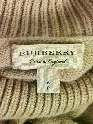 Burberry Logo Embroidered Roll Neck Cashmere Sweater