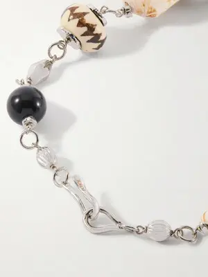 Tohum Design Sterling Silver And Seashell Beaded Necklace
