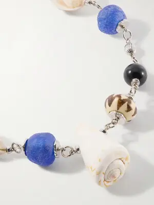 Tohum Design Sterling Silver And Seashell Beaded Necklace