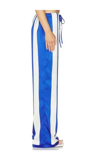 SNDYS. Lyra Stripe Satin Wide Leg Trousers