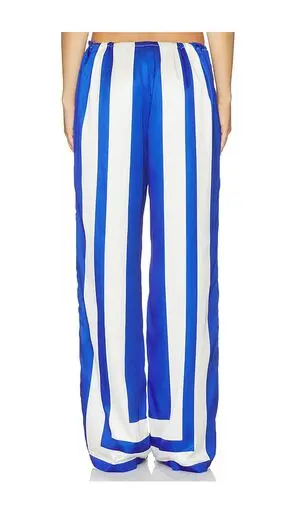 SNDYS. Lyra Stripe Satin Wide Leg Trousers