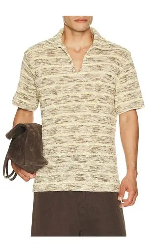 KROST Color Striped Knit Polo In . Also - Multi