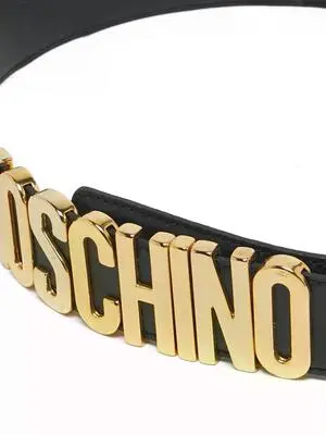 Moschino Logo Plaque Waist Belt