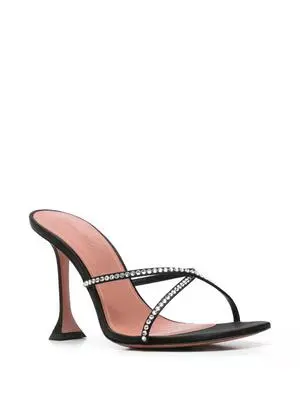 Amina Muaddi Sally Embellished Heeled Sandals