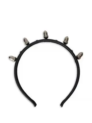 Red Valentino Acorn Stud Headband - Black