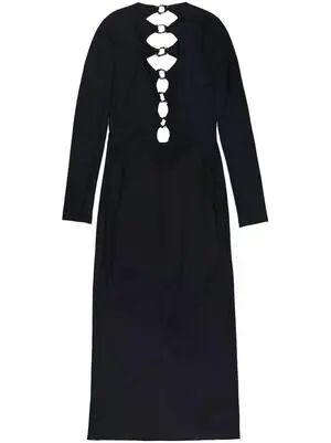 Burberry Corrine Dress With Cut-out Detailing And Open Back - Black