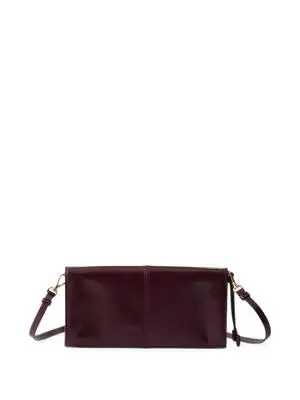 Prada Leather Wallet With Shoulder Strap - Red