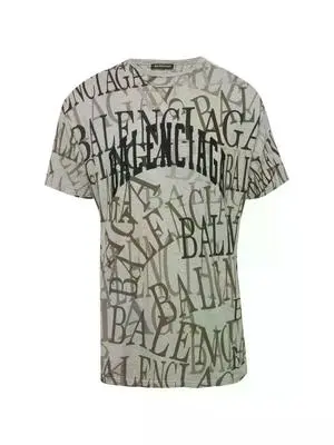 Balenciaga Logo-print Short-sleeve T-shirt - Grey