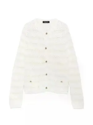 Fabiana Filippi Open-knit Buttoned Cardigan - Neutrals