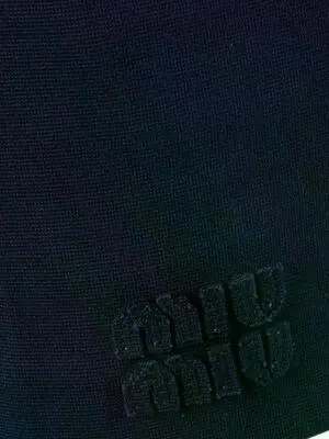 Miu Miu Logo Embroidered Mini Skirt